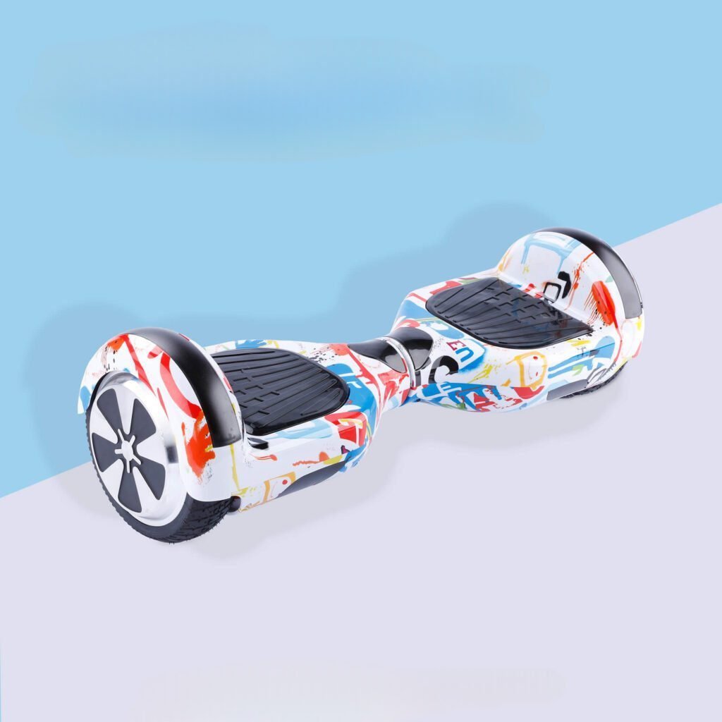 6.5 Inch White Graffiti Hoverboard | British Hoverboard